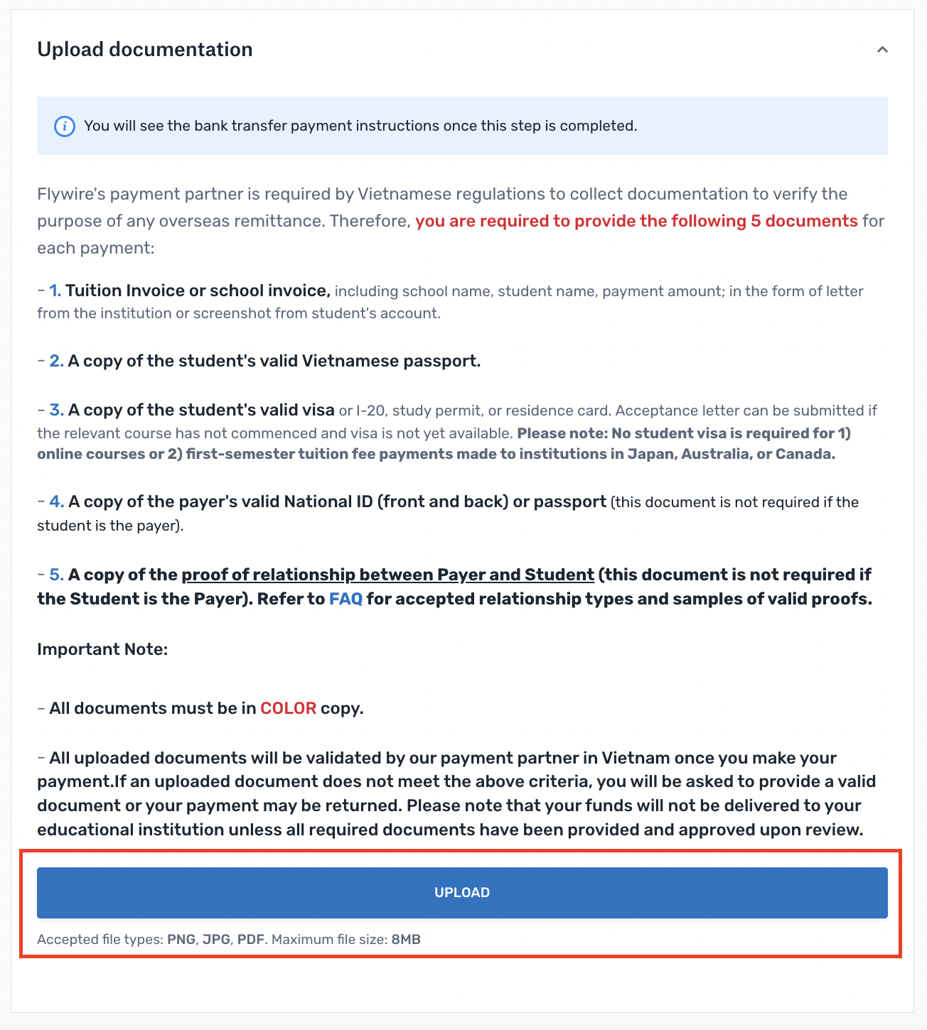 How do I upload my documents for review? – Flywire